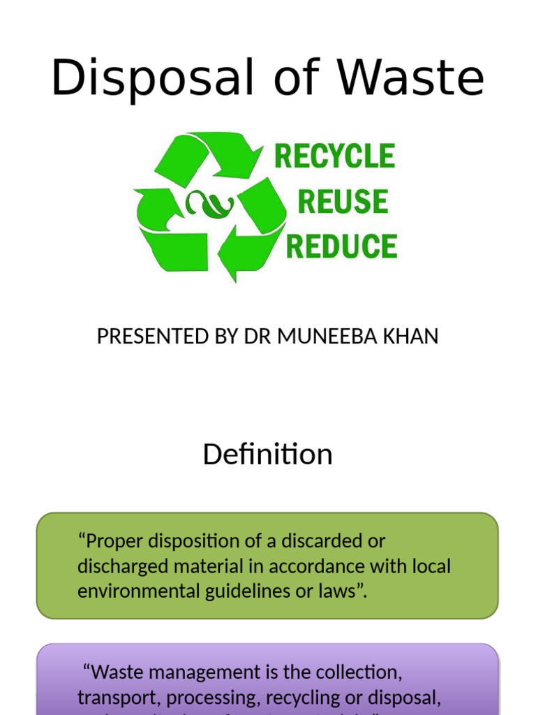 Disposal of Waste | PDF | Waste | Municipal Solid Waste