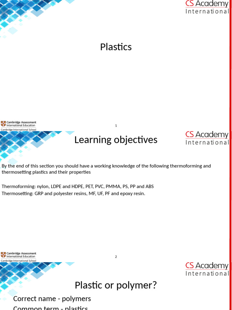Understanding Thermoplastics and Thermosets | PDF