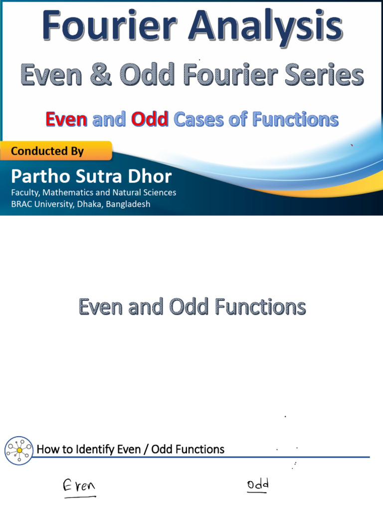 Even and Odd Fourier Series Explained | PDF | Fourier Series | Function ...