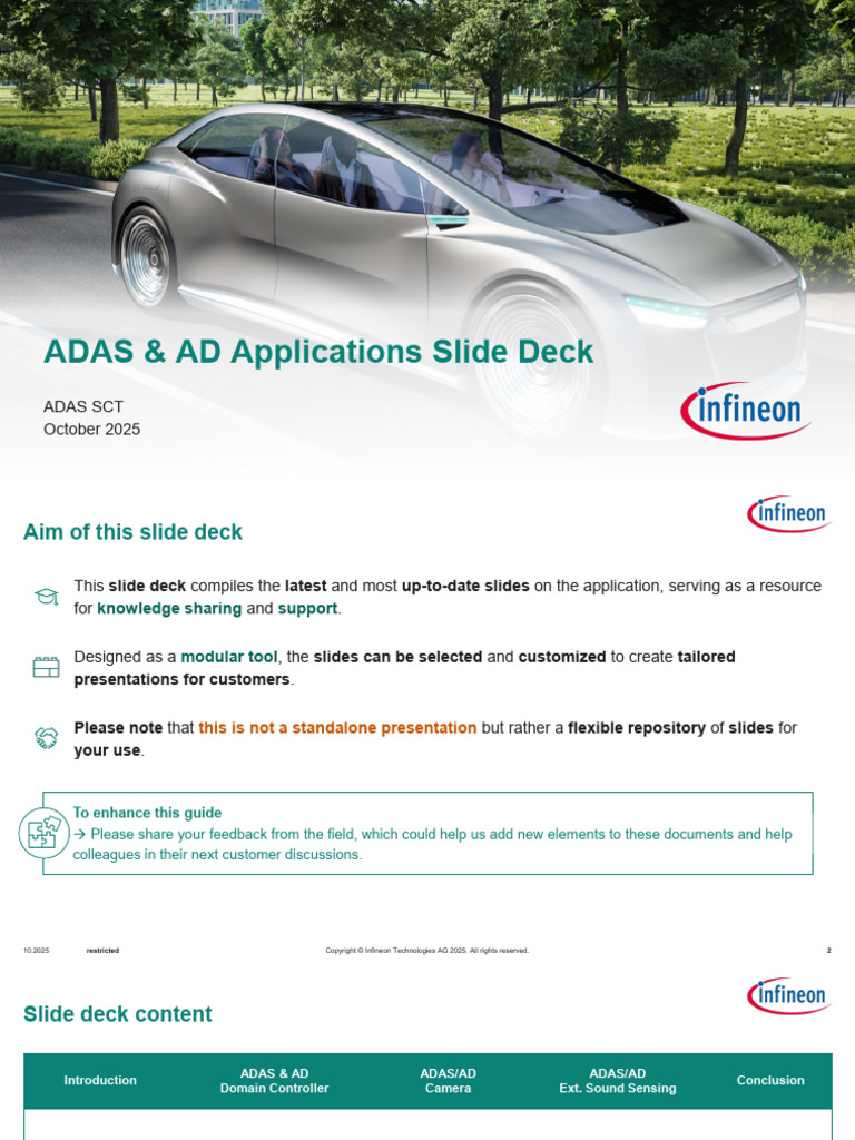 Infineon Adas and Ad Applicationpresentation En | PDF | System On A ...