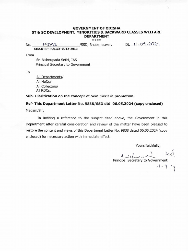 St Sc Clarification on Concept of Own Letter 19032 20240911 | PDF
