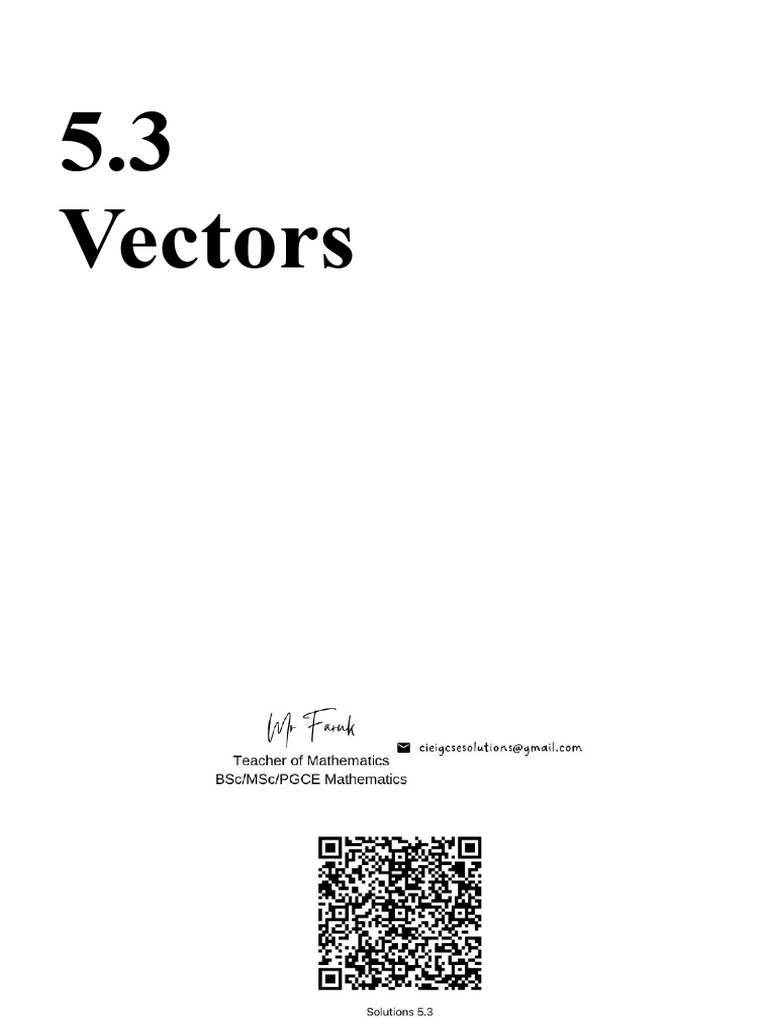 5.3 Vectors | PDF | Area | Line (Geometry)
