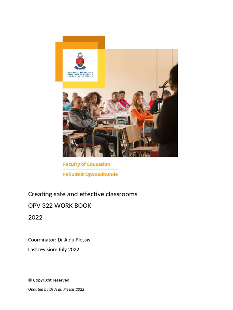 Safe and Effective Classrooms Guide | PDF | Teachers | Learning