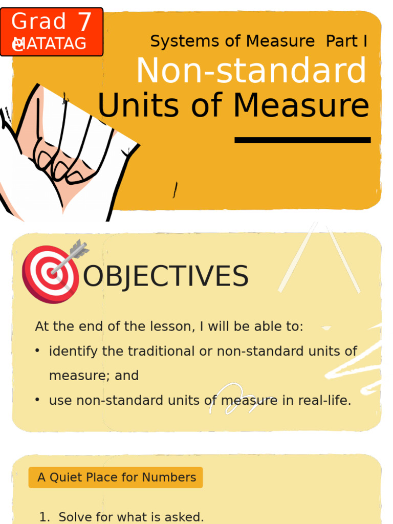 4 Non Standard Units of Measure | PDF | Measurement | Physical Quantities
