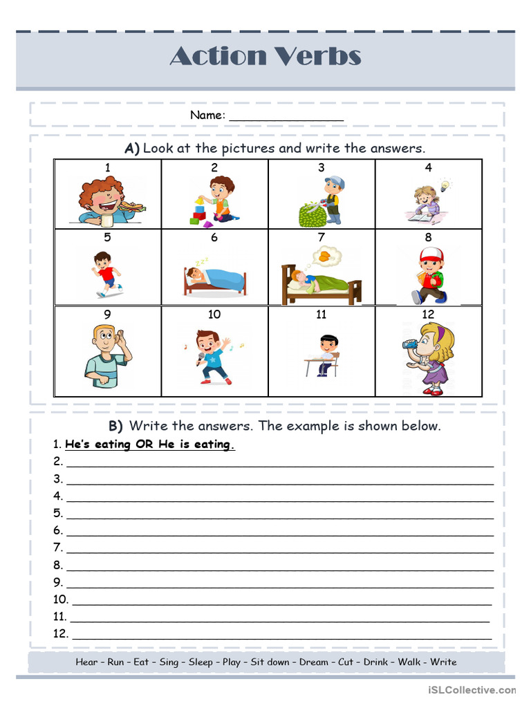 Action Verbs (2) | PDF