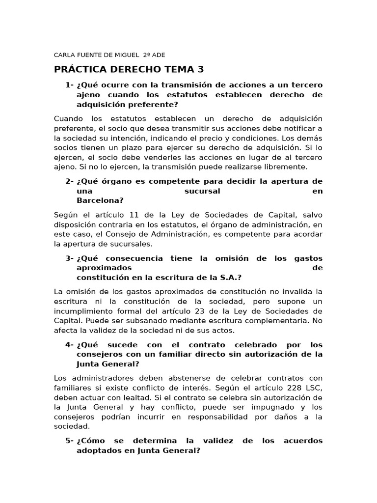 Practica Derecho Tema 3 Carla | PDF | Justicia | Crimen y violencia