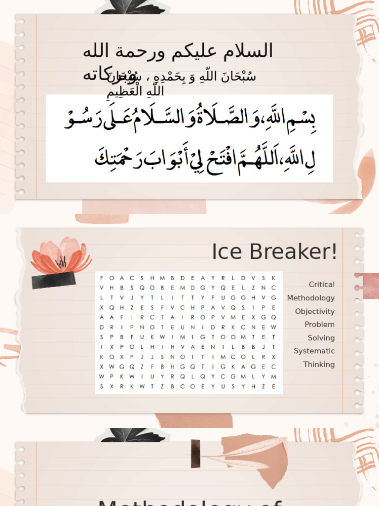Methodology of Thinking in Islam 11 Rania | PDF | Critical Thinking ...