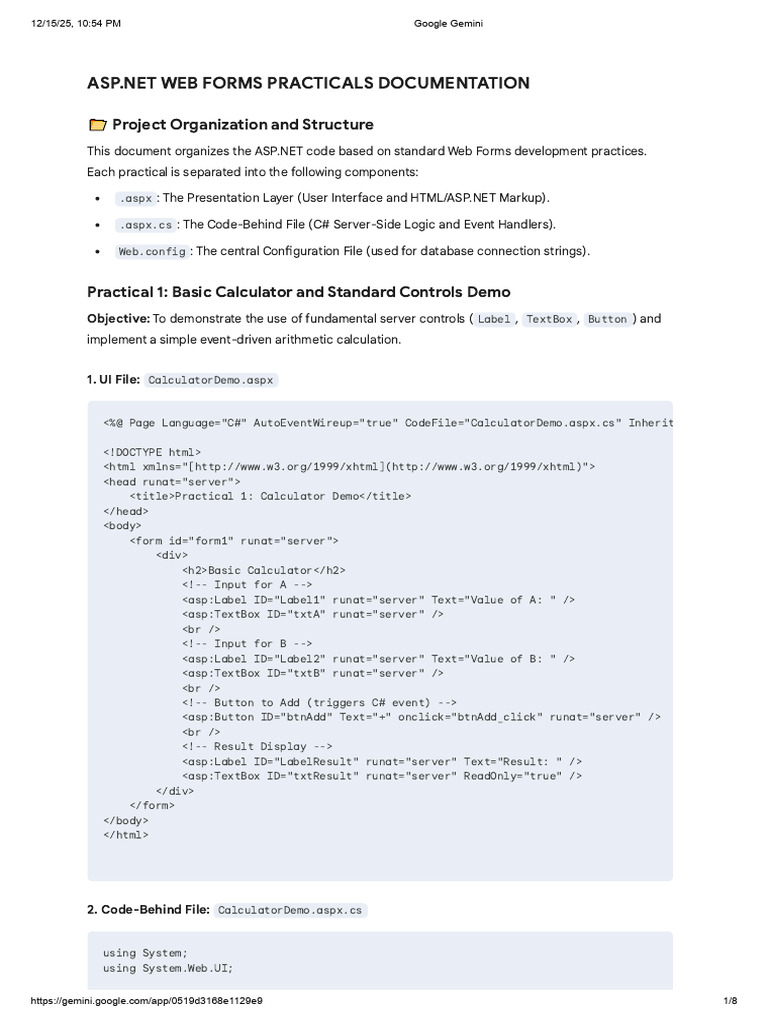 ASP by Gemini | PDF | Computing | Computer Programming
