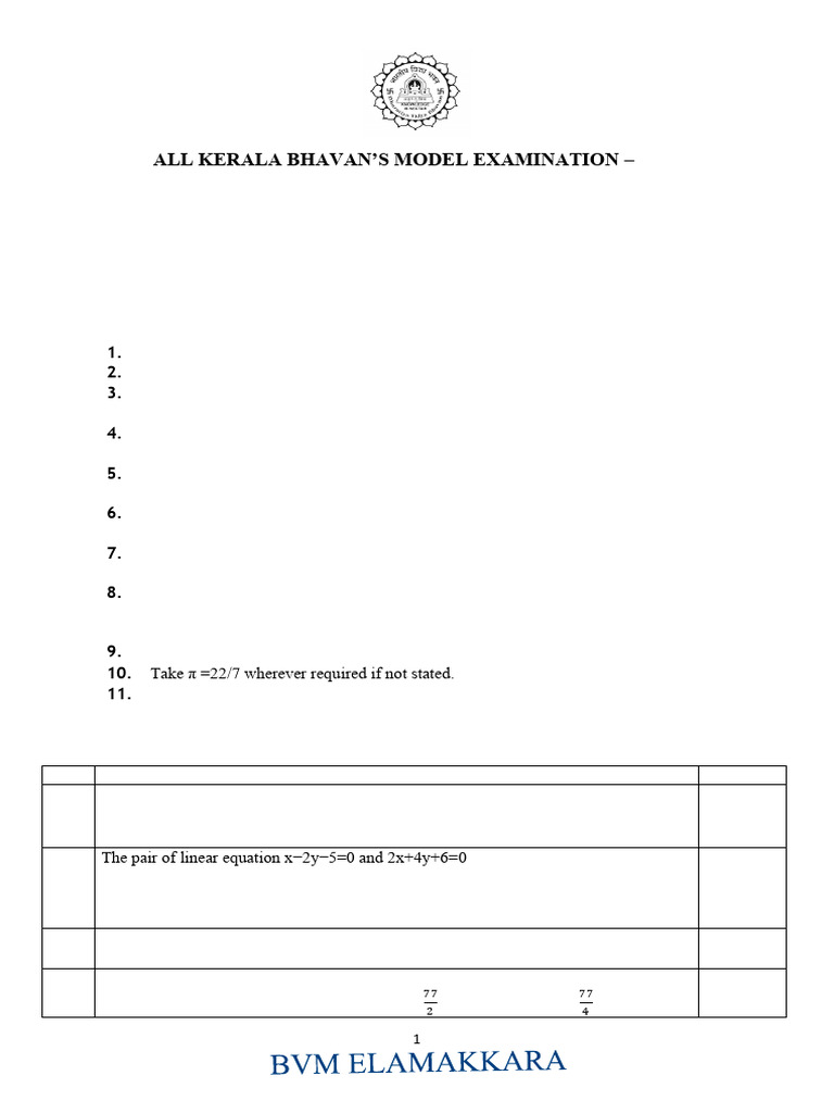 Akbme Qp Mathematics Set II | PDF | Mathematical Objects | Mathematical ...