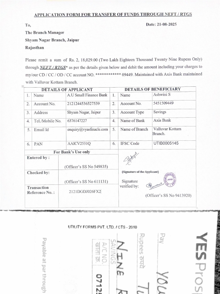 Ashwini S Disbursement 21:08:2025 | PDF