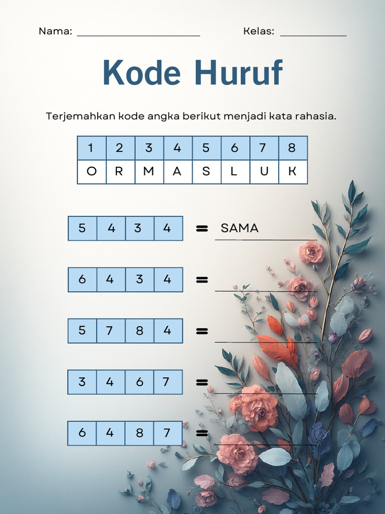 Terjemahan Kode Angka ke Kata Rahasia | PDF