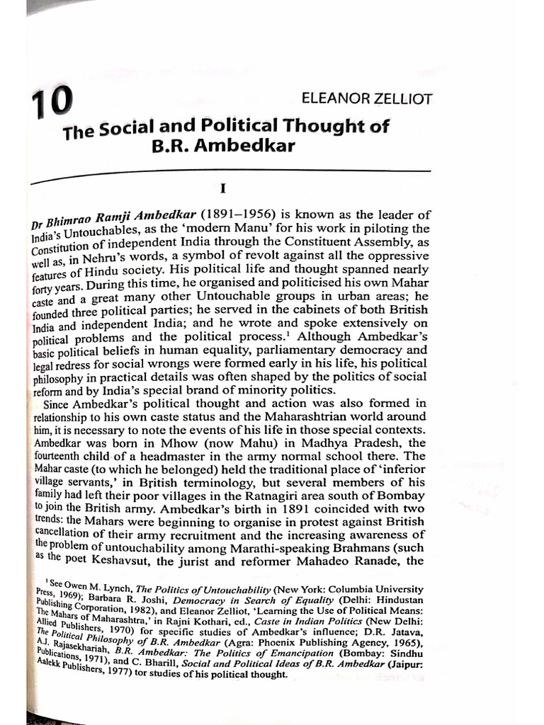 Ambedkar's Political Thought | PDF