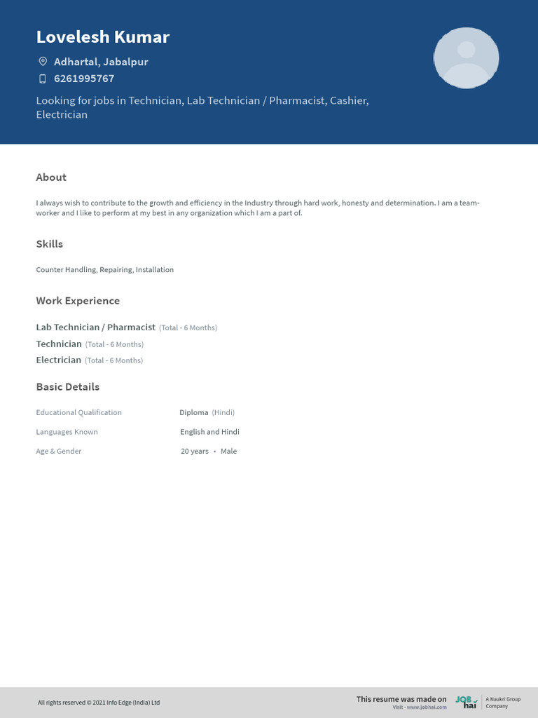 Lovelesh Kumar Cv | PDF