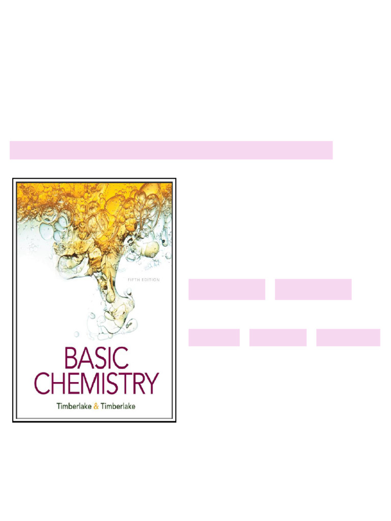 (Test Bank) Basic Chemistry 5th Edition by Karen C. Timberlake full ...