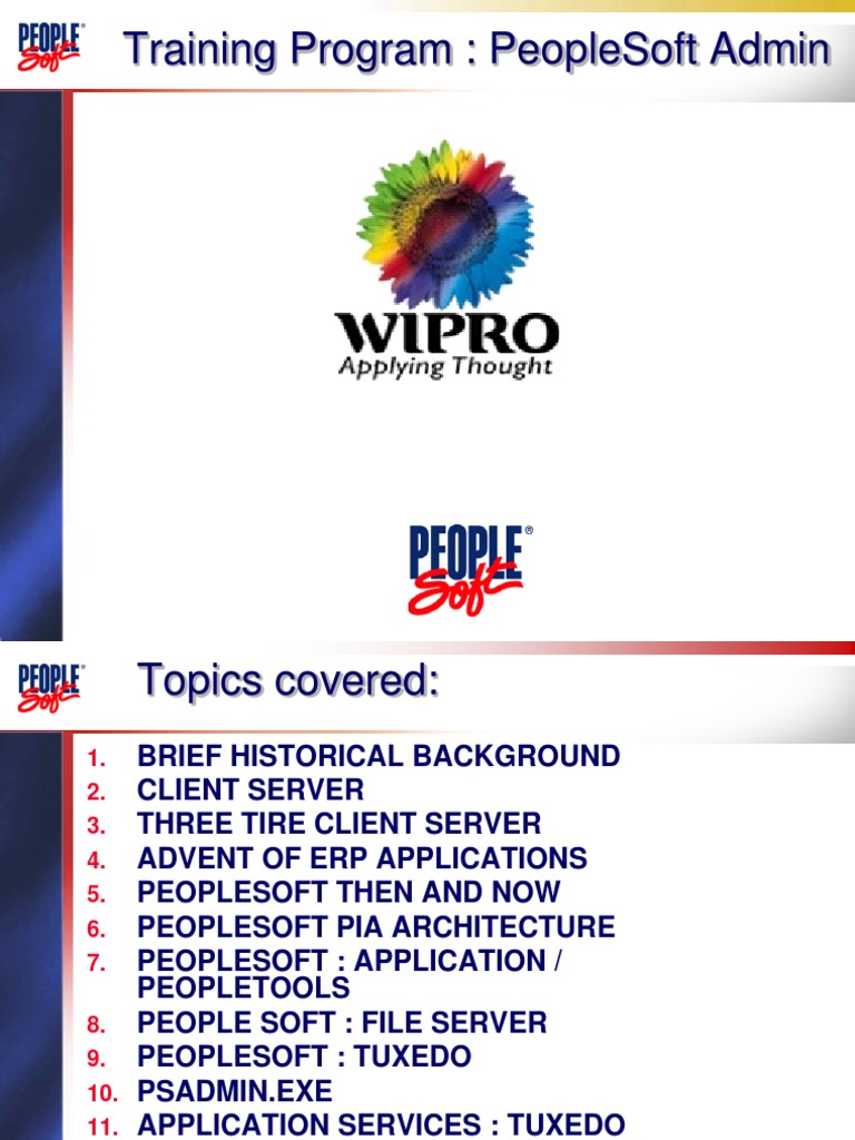 PeopleSoft Admin Training Overview | PDF | Web Server | Internet & Web