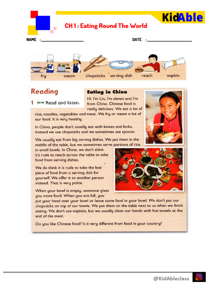 CH1 Eating Round The World | PDF