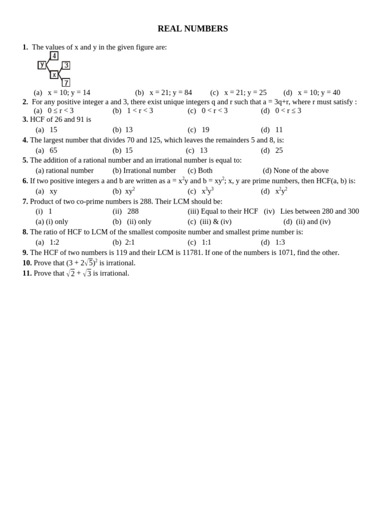 Real Numbers | PDF