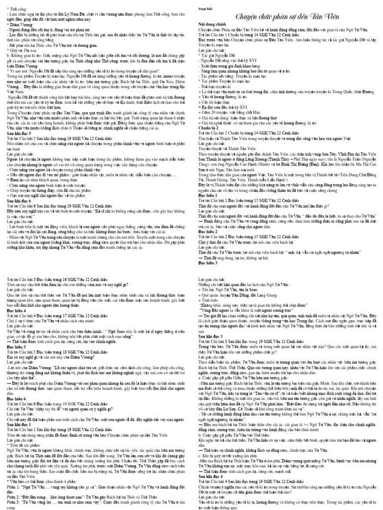 Chuyện Chức Phán Sự Đền Tản Viên.docx - Booklet | PDF