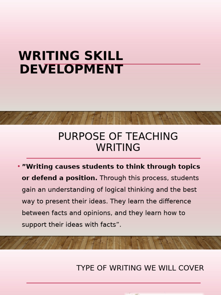 Writing Skills: Essay Development Guide | PDF