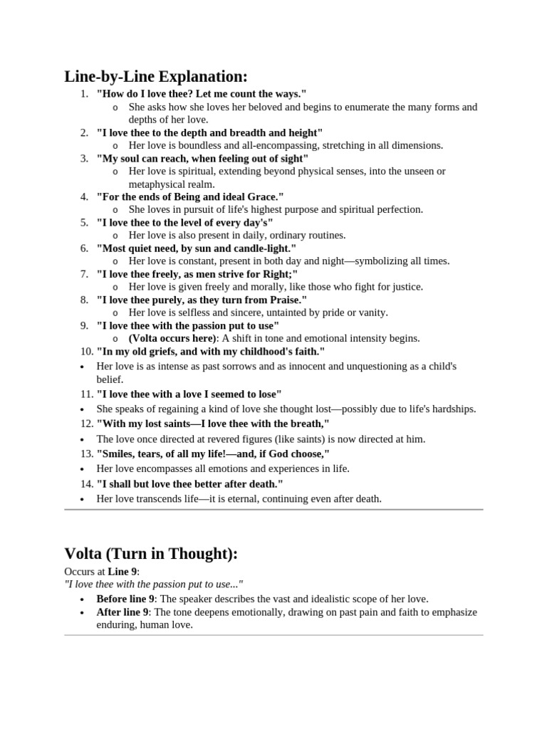 Sonnet 43_ Analysis | PDF | Love | Faith