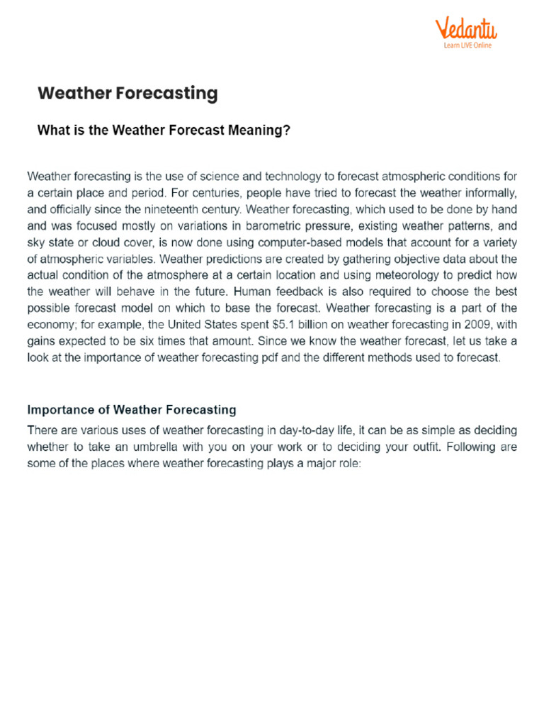Weather Forecasting | PDF