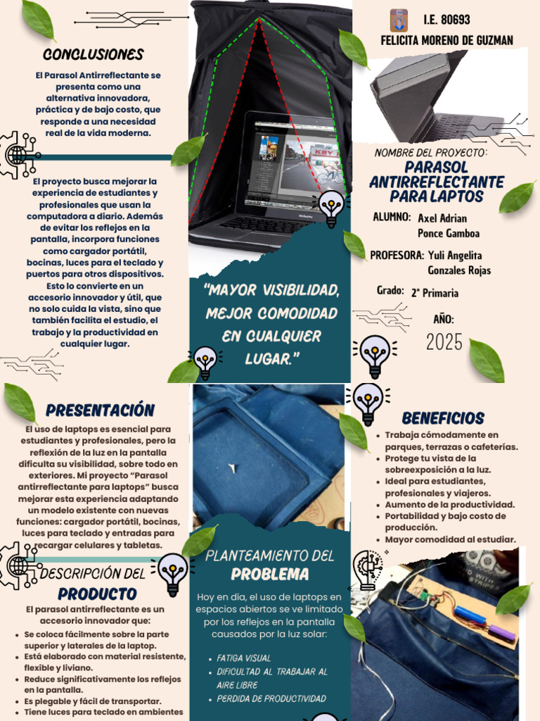 Tríptico Folleto Feria Sustentable Ecologica Puestos Minimalista Verde ...