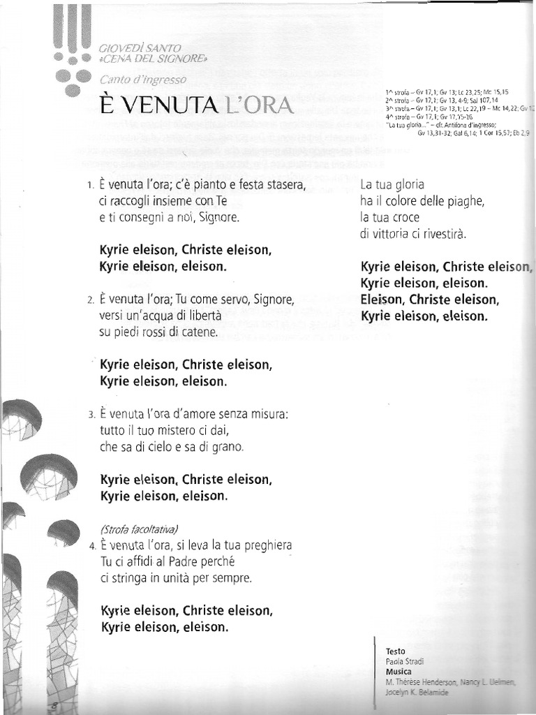 Il Mistero Pasquale - E' Venuta L'ora | PDF