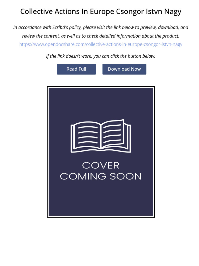 Collective Actions In Europe Csongor Istvn Nagy | PDF | Creative ...