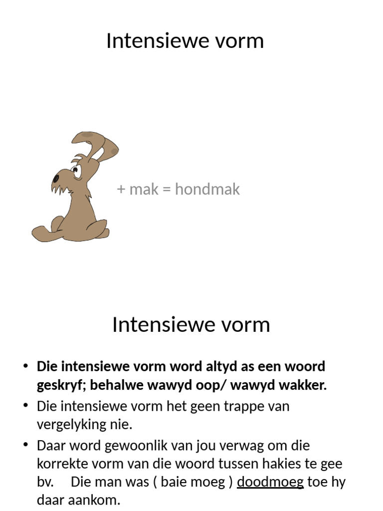 Intensiewe Vorm | PDF