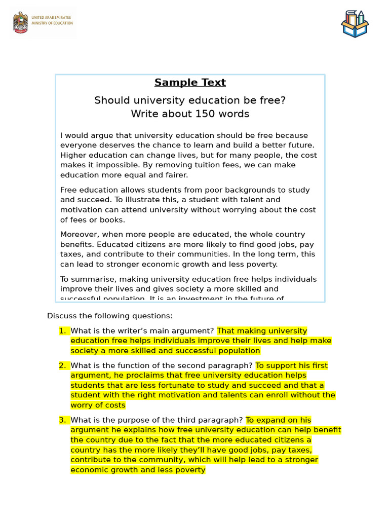 Stage 7 (B1.2-B2.1) WKS1-2 Writing Sample Text | PDF
