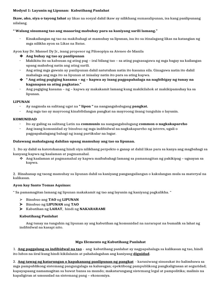 Modyul 1 4 LecturE ESP 9 | PDF