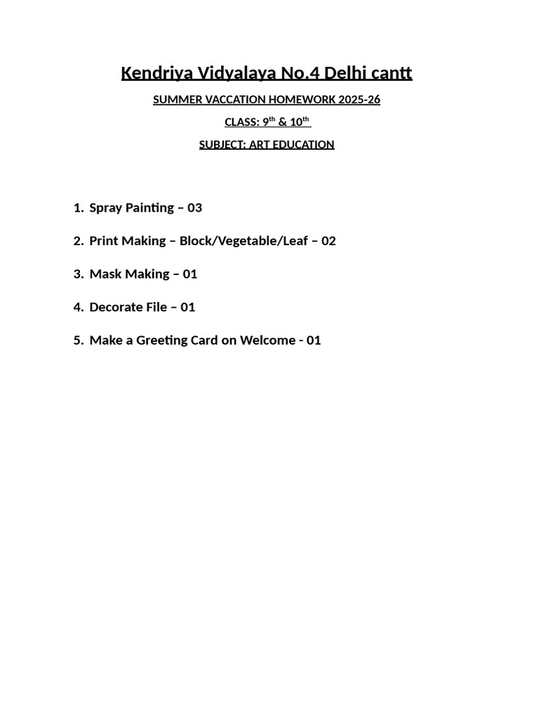 Class 9th and 10th Homework | PDF