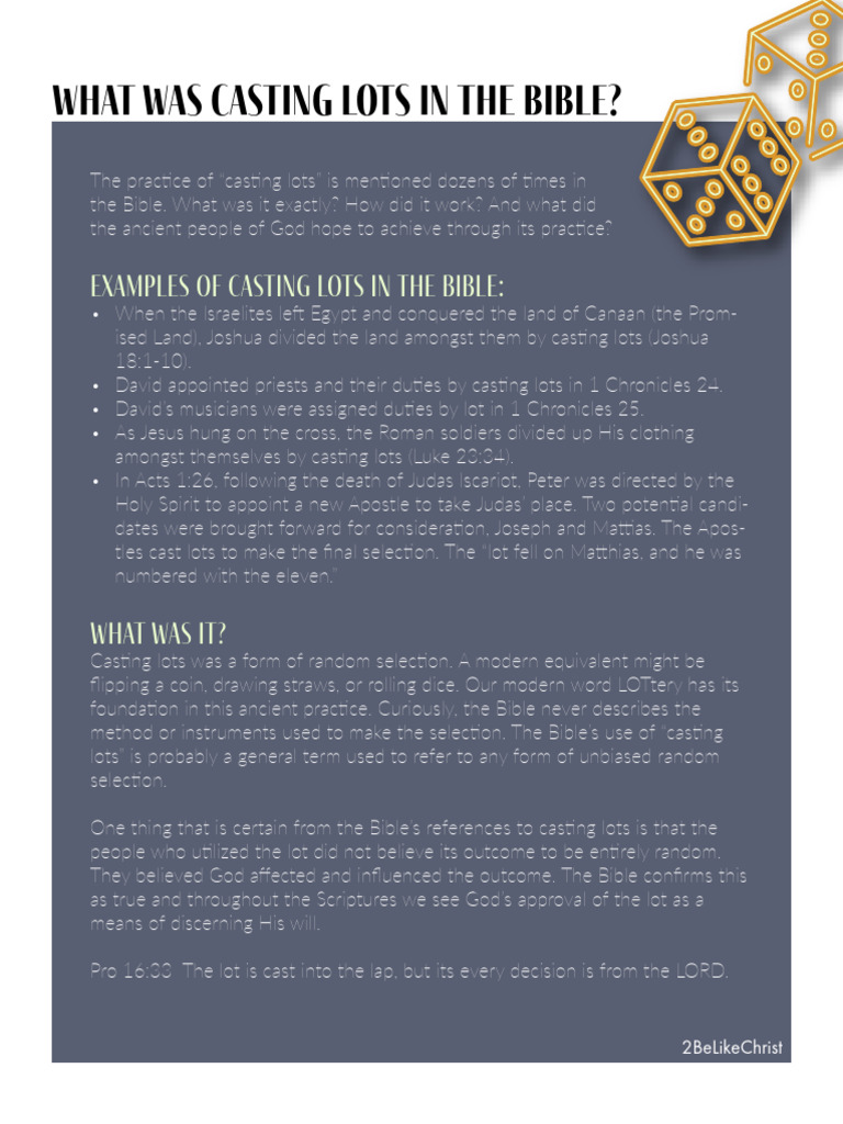 What+Was+Casting+Lots+in+the+Bible | PDF