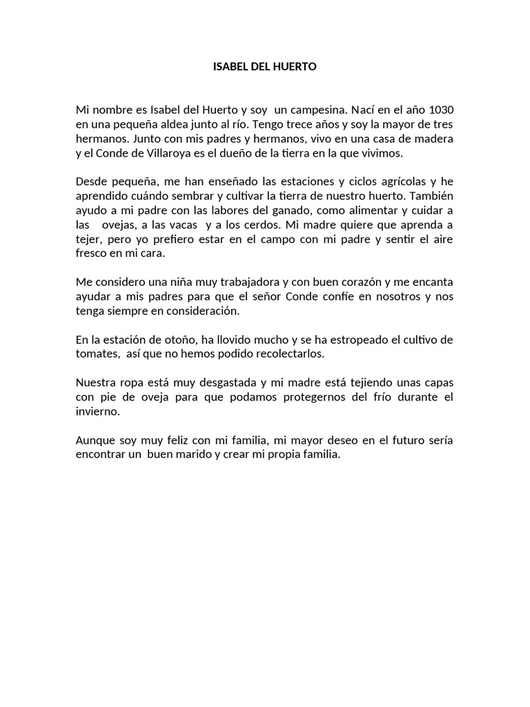 Carta de Una Campesina Medieval-Adriana | PDF