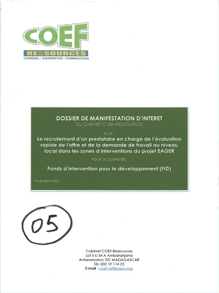 COEF Ressources - Analyse Rapide - EAGER | PDF