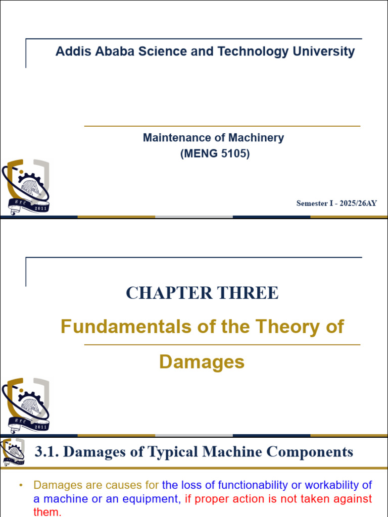 Chapter 3 Maintenance of Machinery | PDF | Wear | Corrosion