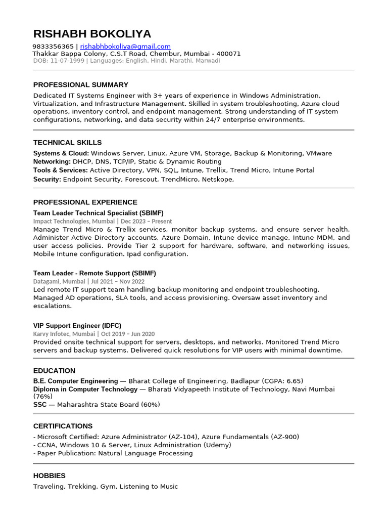 Resume | PDF