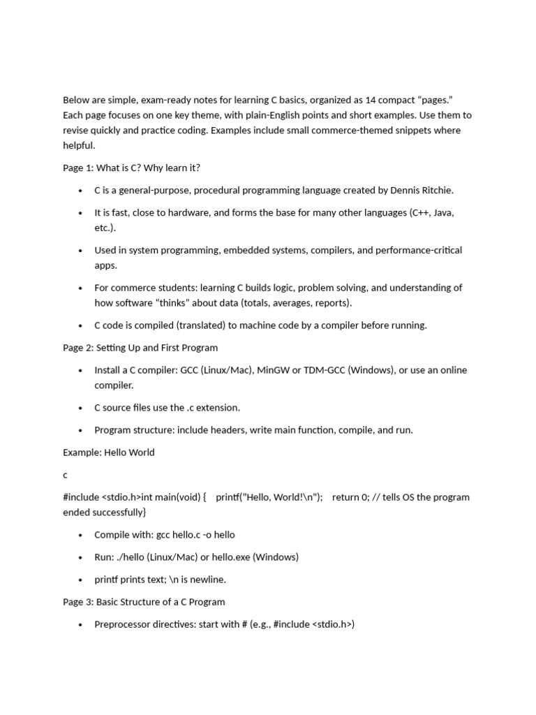 Simple Learning - C Language | PDF | Pointer (Computer Programming ...