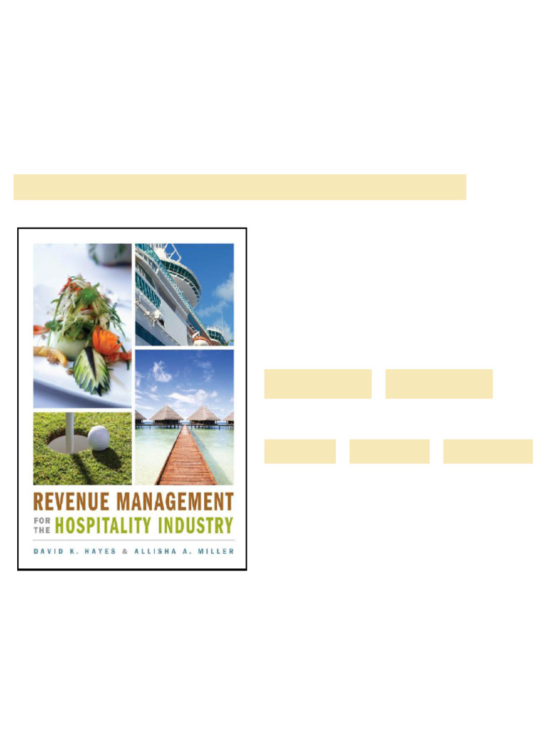 Revenue Management for the Hospitality Industry available all format | PDF