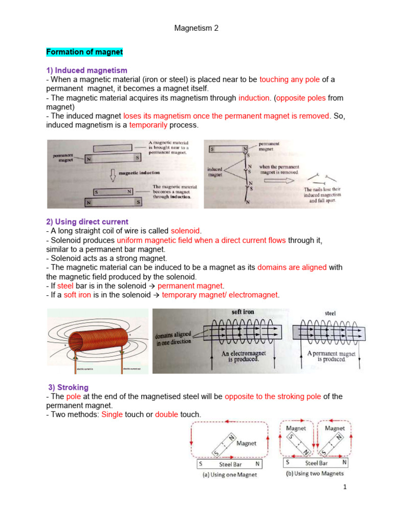 Notes - Magnetism 2 | PDF | Magnet | Magnetism