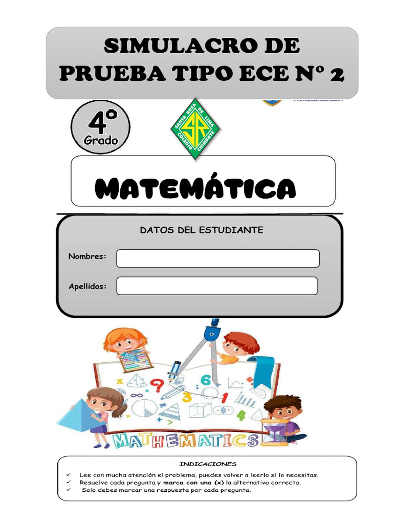 SIMULACRO DE PRUEBA TIPO CENSAL N° 2 (1) | PDF