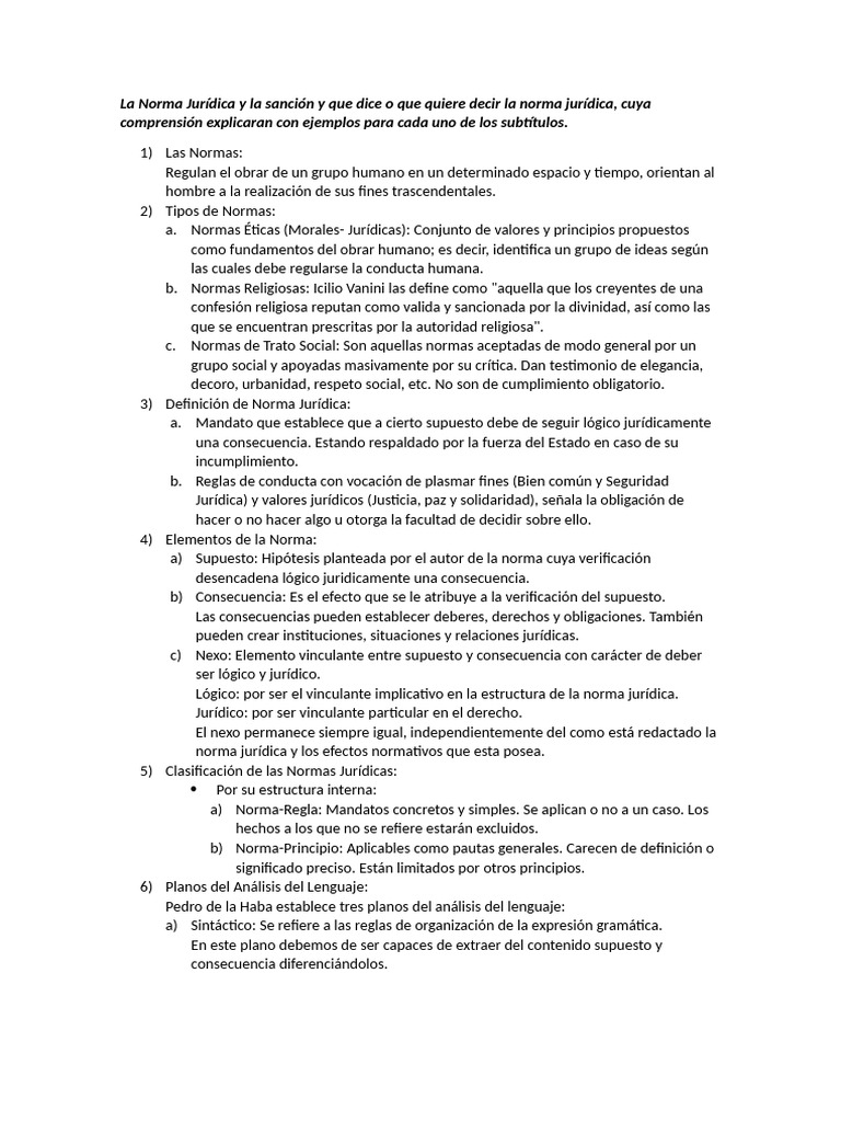 La Norma Jurídica | PDF