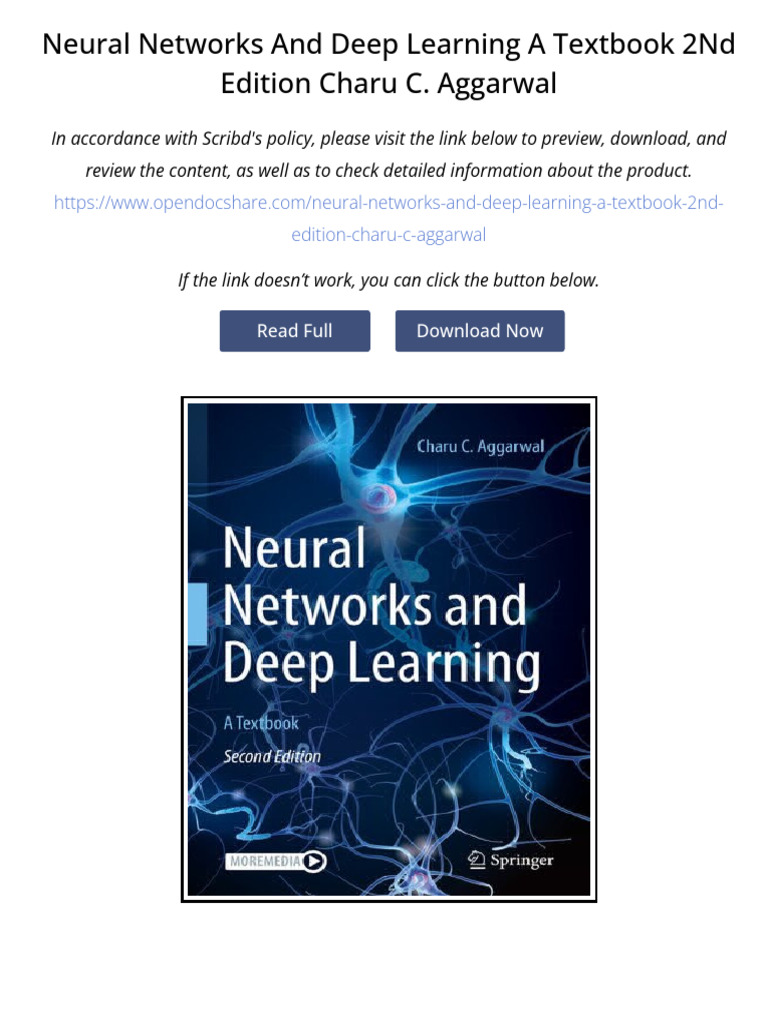 Neural Networks and Deep Learning A Textbook 2nd Edition Charu C. Aggarwal | PDF | Artificial ...