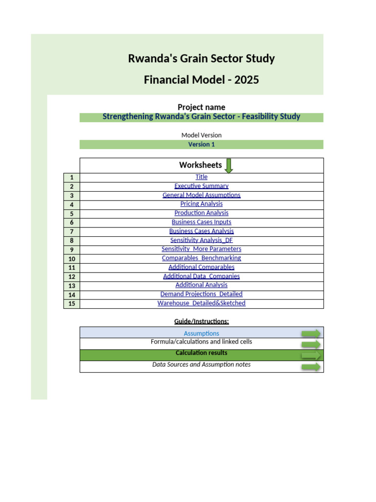 Grain Feasibility Study Financial Model ASU Revised 03.December.2025 Clean Vs6 HWM 05.12.2025 ...