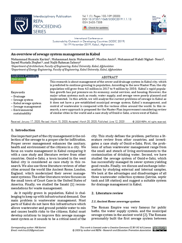 An Overview of Sewage System Management | PDF | Sanitary Sewer | Water ...