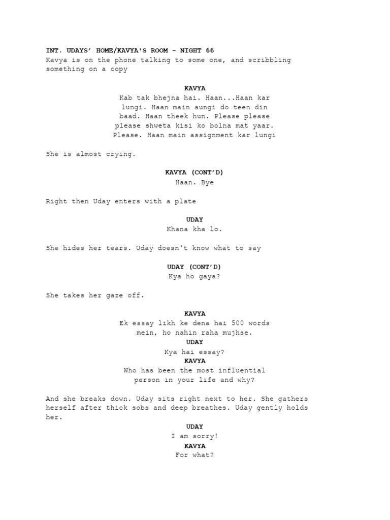 KAVYA- AUDITION SCENE 2 | PDF