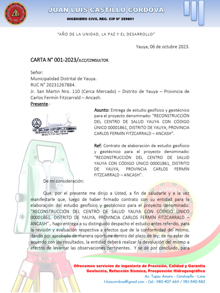 Informe Geofisco y Geotecnico | PDF | Resistividad Eléctrica y ...