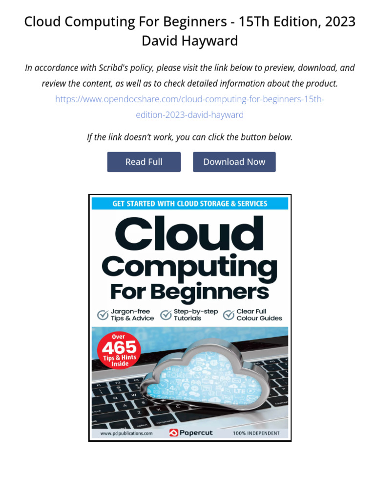 Cloud Computing For Beginners - 15th Edition, 2023 David Hayward | PDF