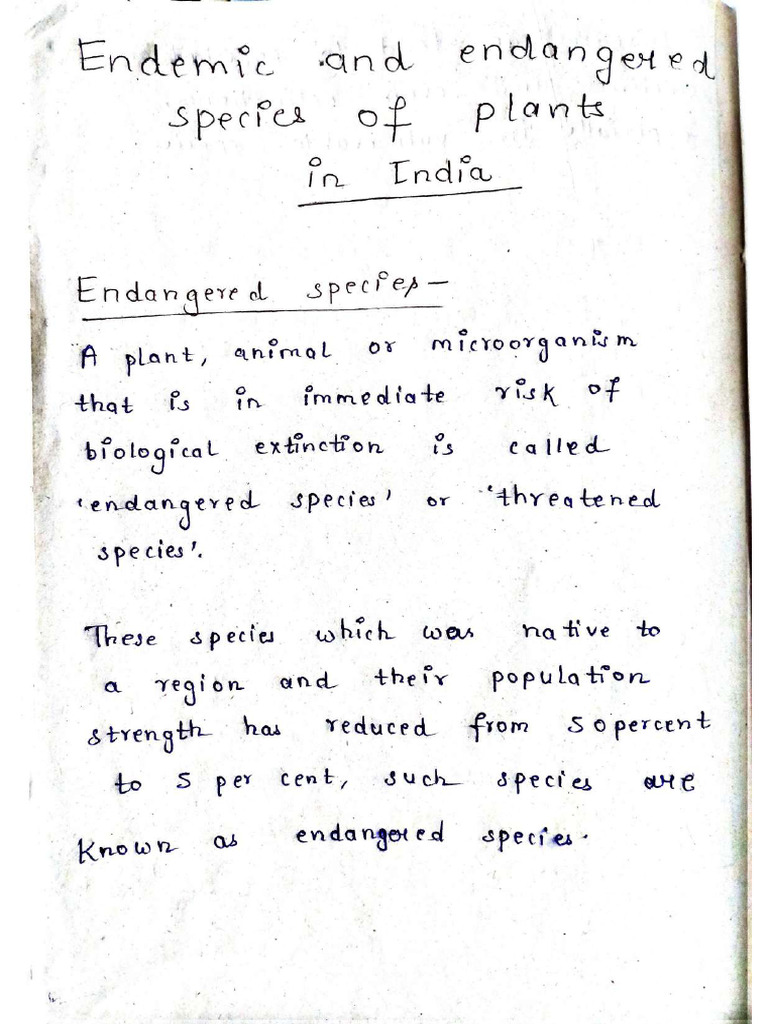 Endangered & Extinct Plants Species_compressed | PDF