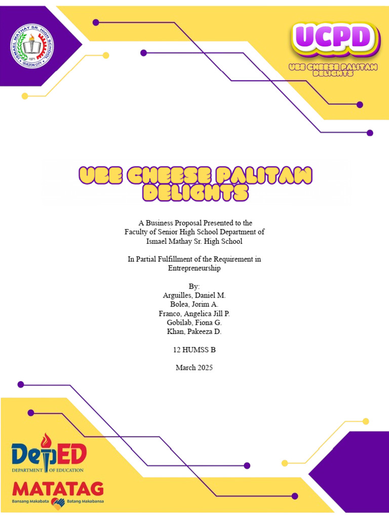 Entrep - Business Proposal | PDF | Food Safety | Taste